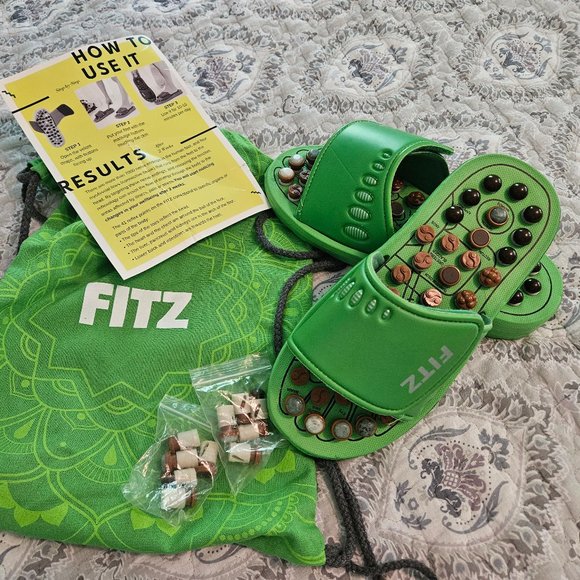 FITZ | Shoes | Fitz Reflexology Sandals Womens Size 3839 Lime Green ...